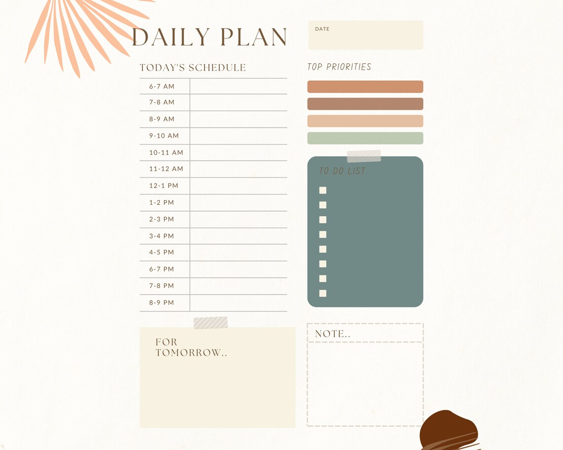 Printable BOHO Weekly Planner Pages Undated Planner Printable. Includes ...