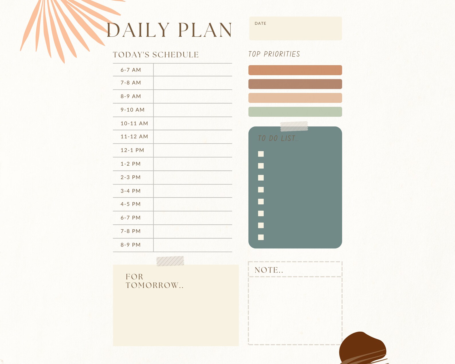 Printable BOHO Weekly Planner Pages Undated Planner Printable. Includes ...