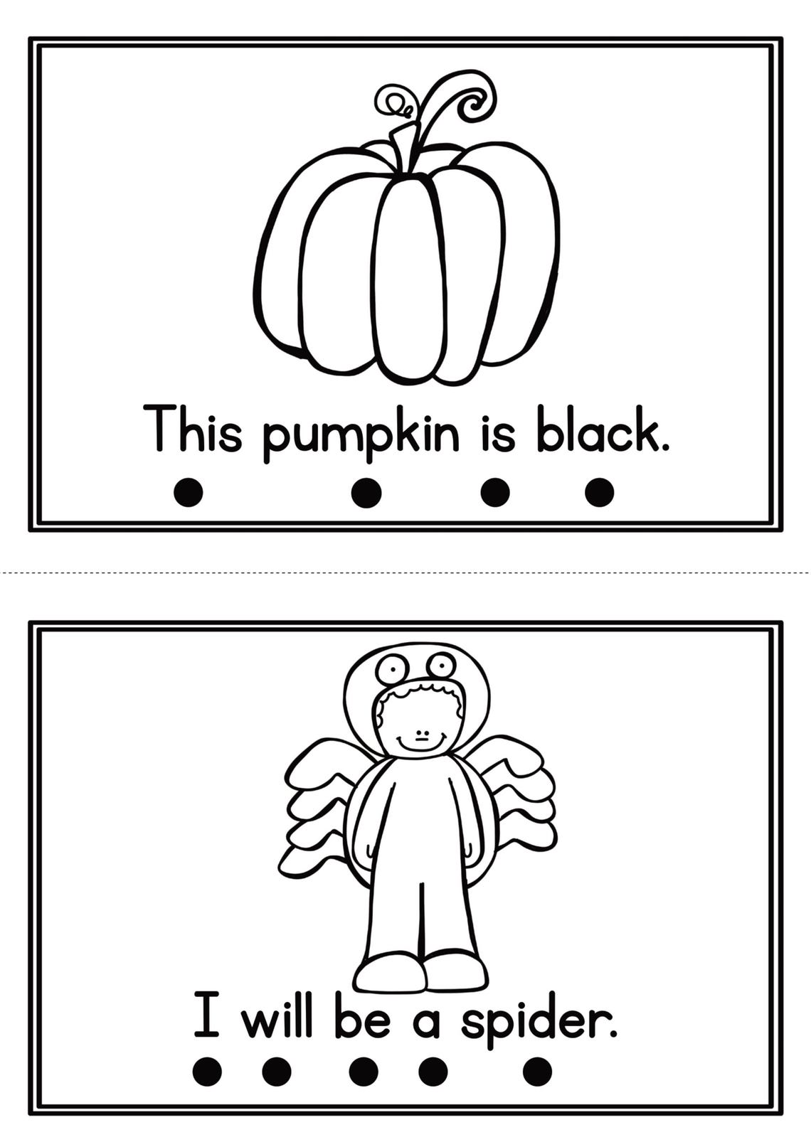 Halloween Themed Emergent Readers Kindergarten First Grade - Etsy