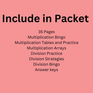3rd Grade Division Multiplication Packet. Third Grade Math Worksheets ...