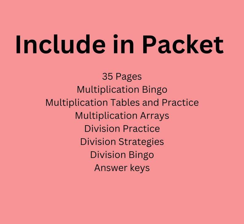 3rd Grade Division Multiplication Packet. Third Grade Math Worksheets ...