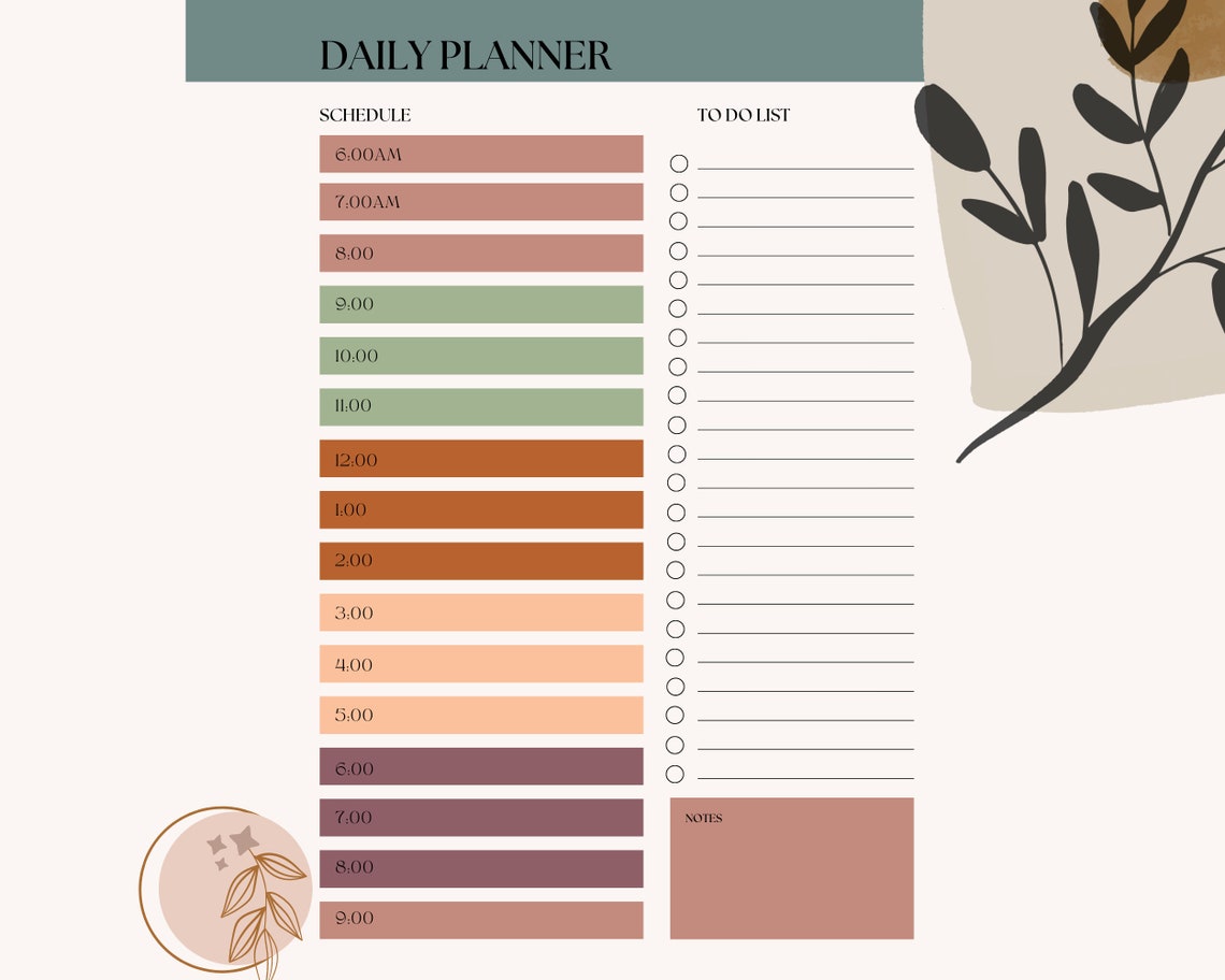 Printable BOHO Weekly Planner Pages Undated Planner Printable. Includes ...