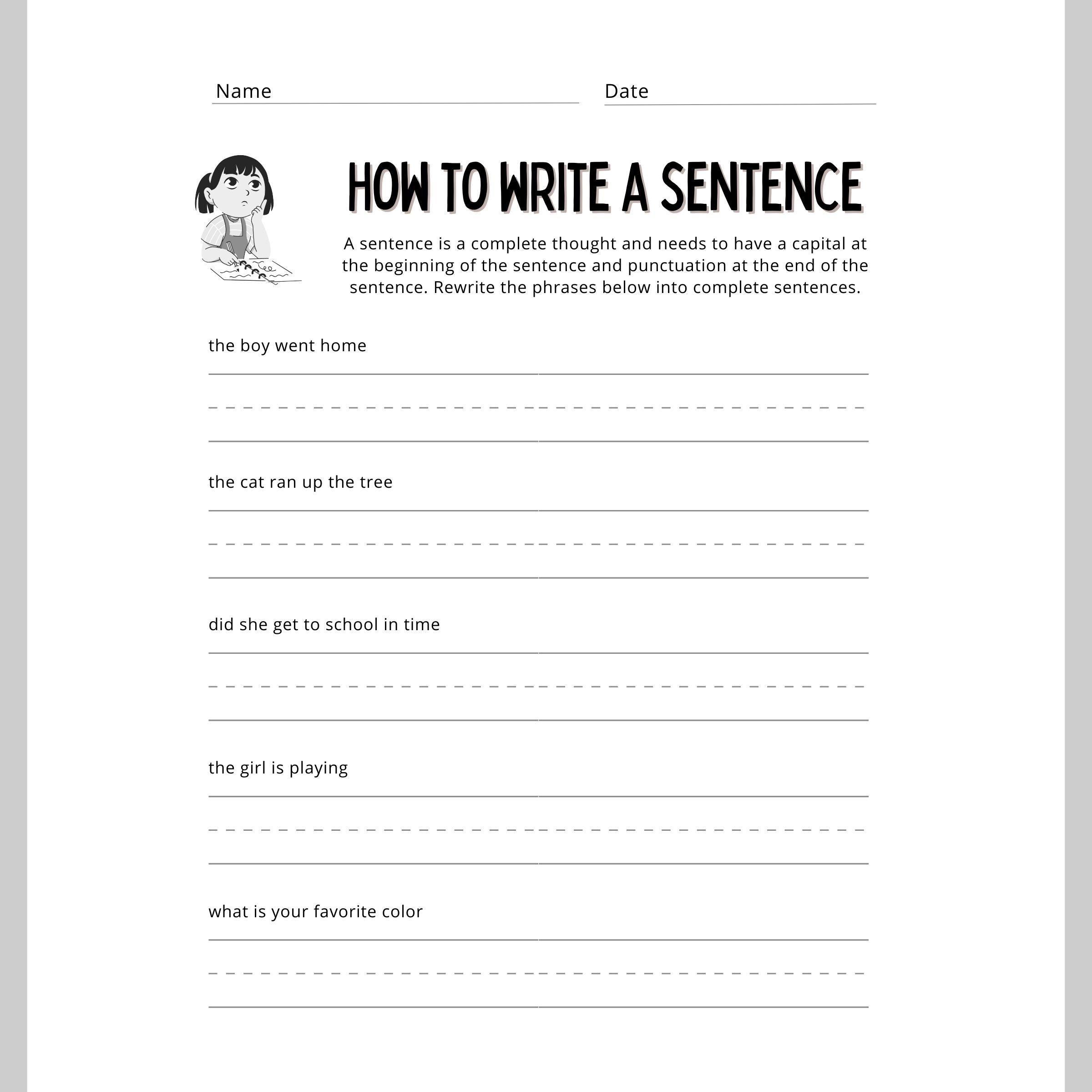 Second Grade Grammar Activity Packet | Digital Download for Homeschool ...