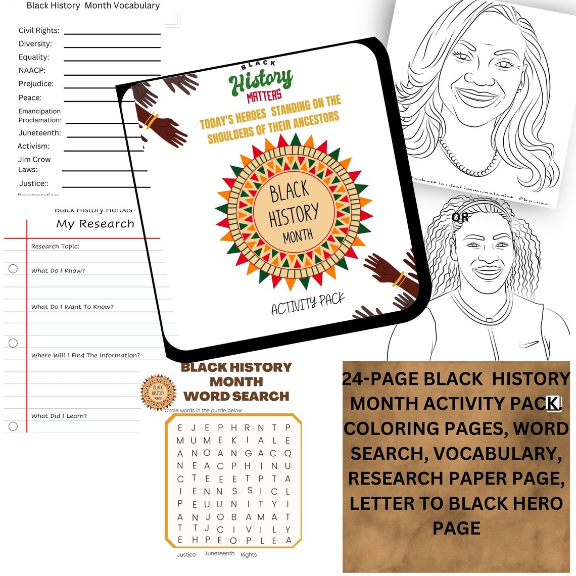Black History Month Research Activity Pack. Today's Black History ...