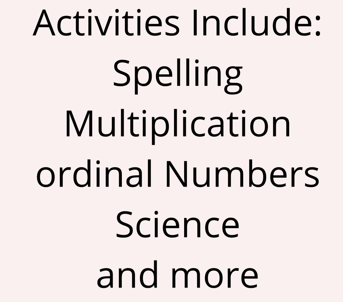 Second Grade Math and Language Arts (ELA) Workbook. Digital Download ...