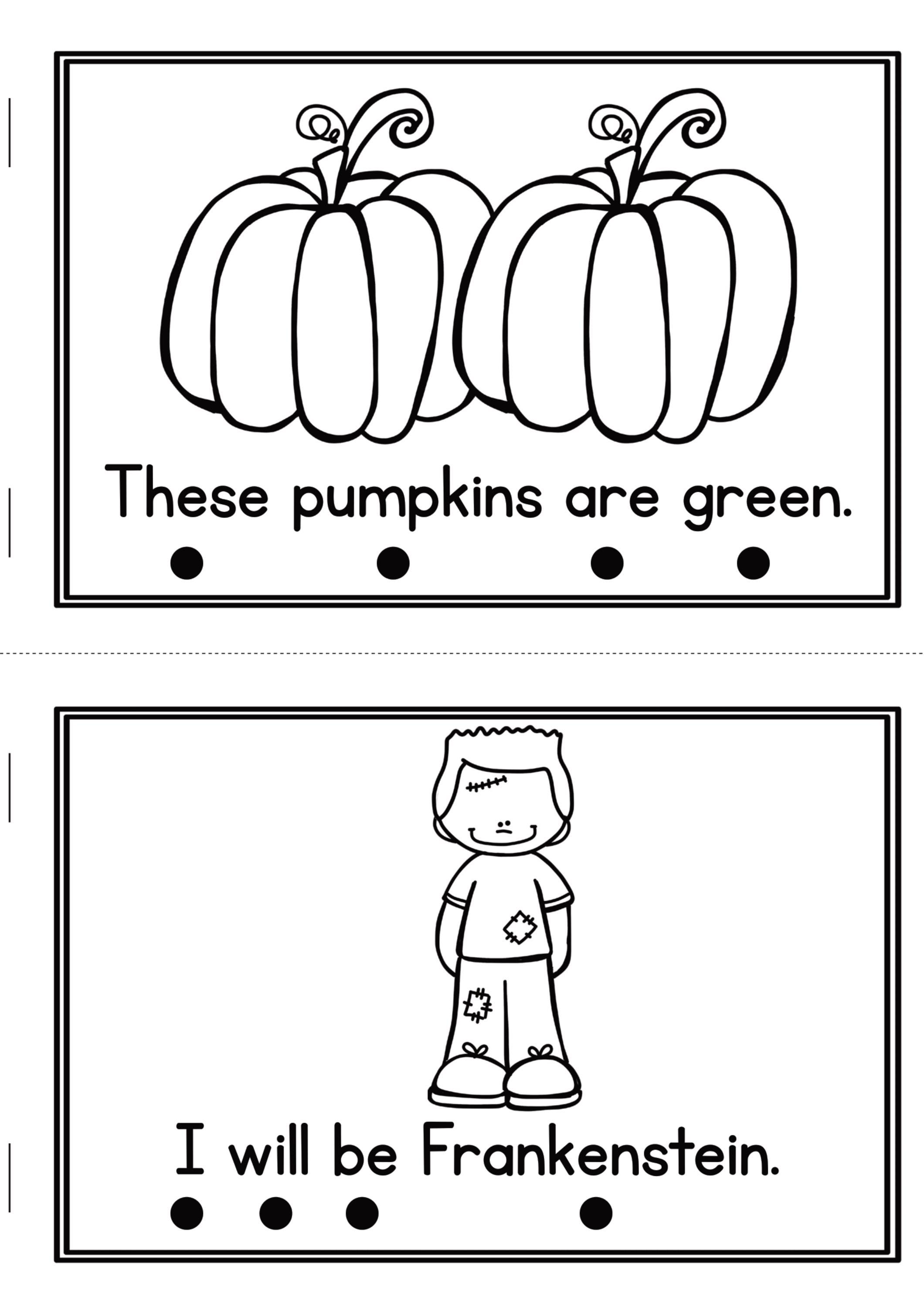 Halloween Themed Emergent Readers Kindergarten First Grade - Etsy