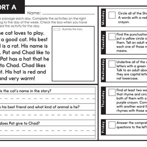 First Grade Reading Readiness Packet.reading Comprehension. ELA Packet ...