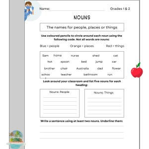 Second Grade Grammar Activity Packet | Digital Download for Homeschool ...