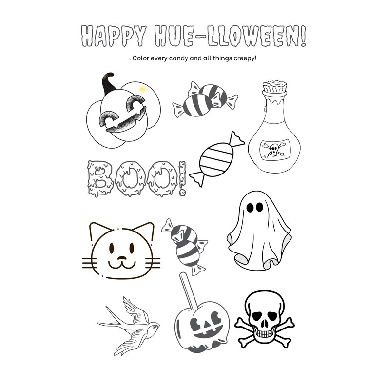 15 Halloween Activities and Coloring Sheets. Halloween Party Activity ...