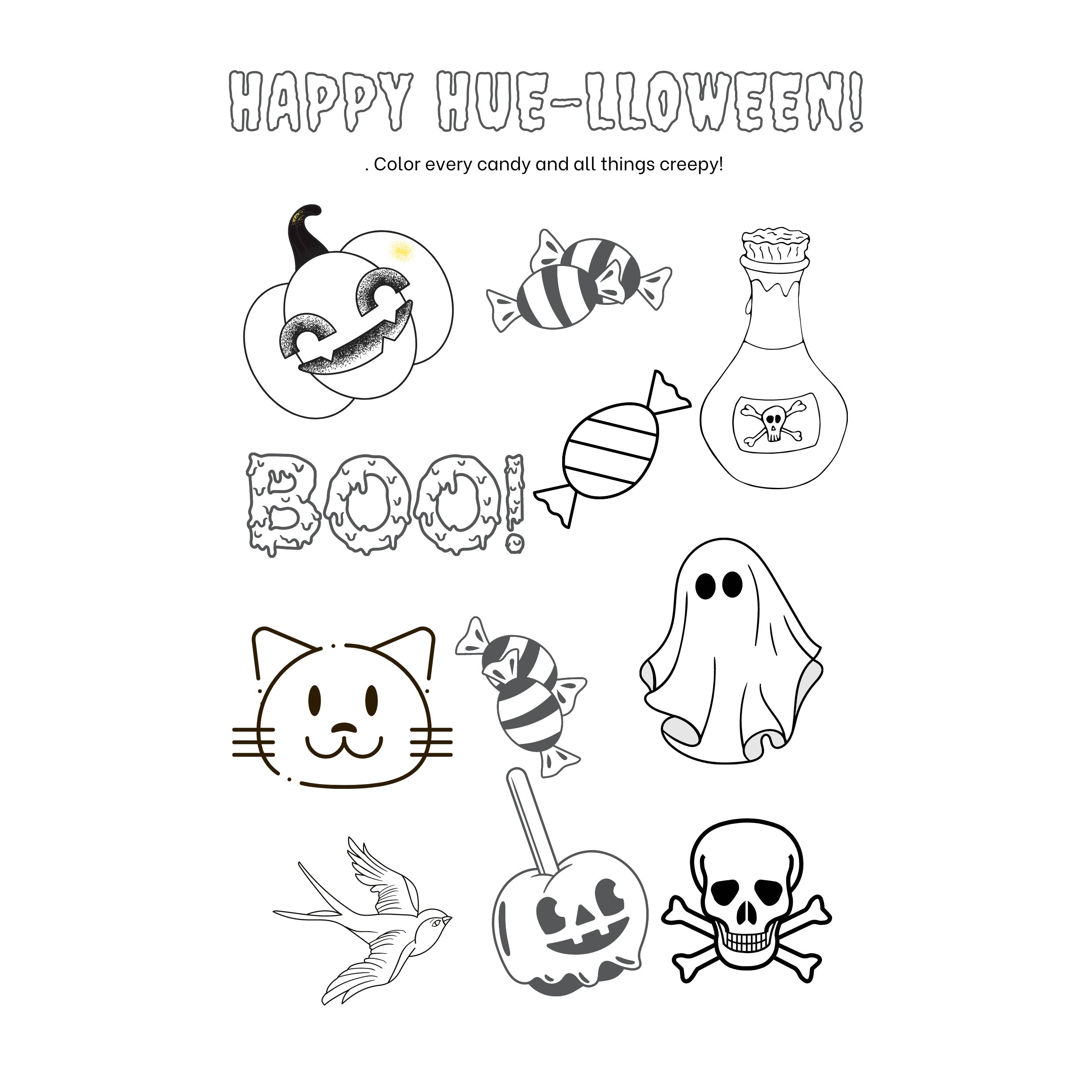 15 Halloween Activities and Coloring Sheets. Halloween Party Activity ...