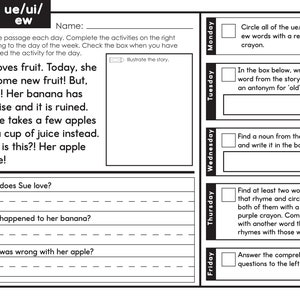 First Grade Reading Readiness Packet.reading Comprehension. ELA Packet ...