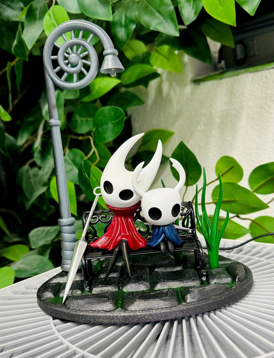 Hollow Knight Lamp Knight and Hornet Diorama Figure Hand Painted With ...
