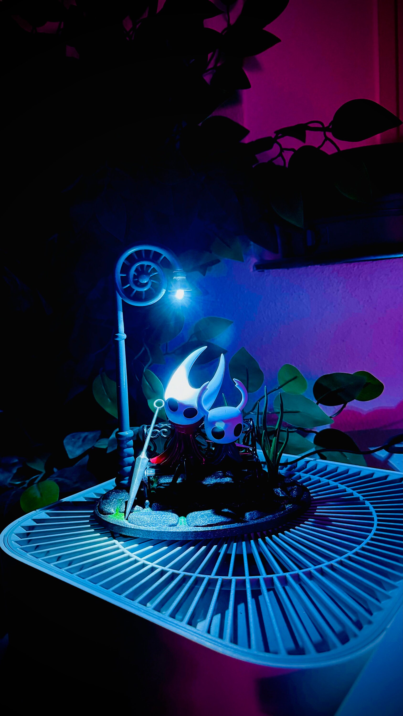 Hollow Knight Lamp Knight and Hornet Diorama Figure Hand Painted With ...