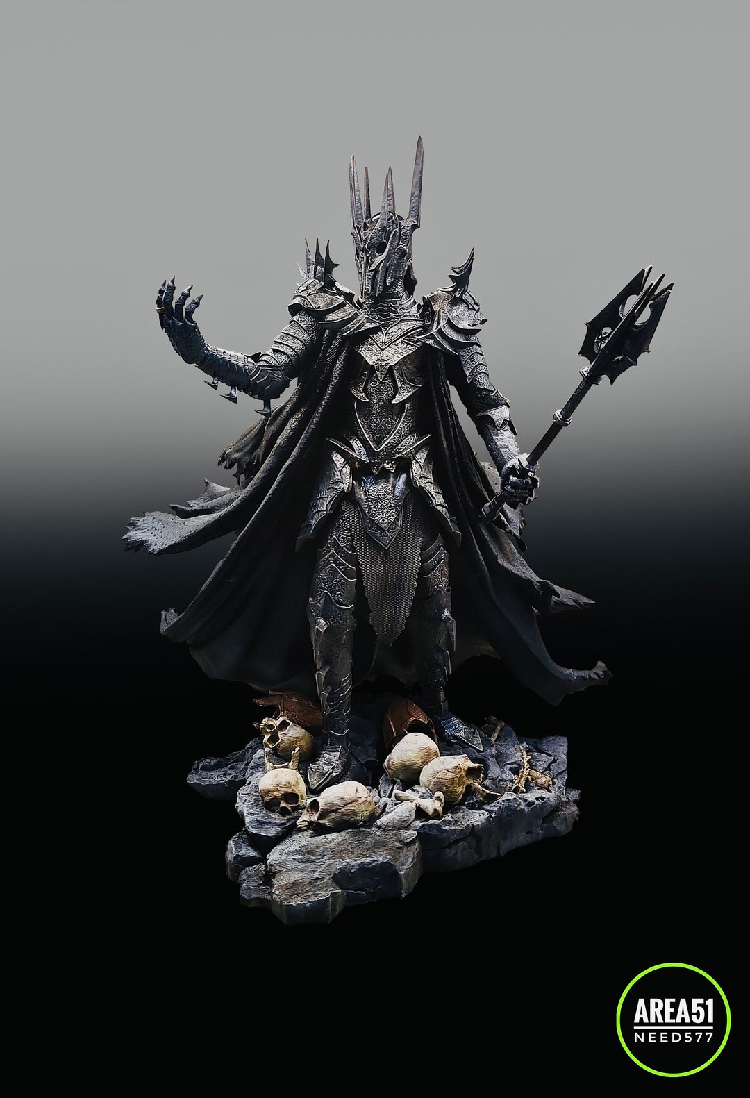 Sauron Statue Fan Art in Hand Painted Resin 30 Cm - Etsy
