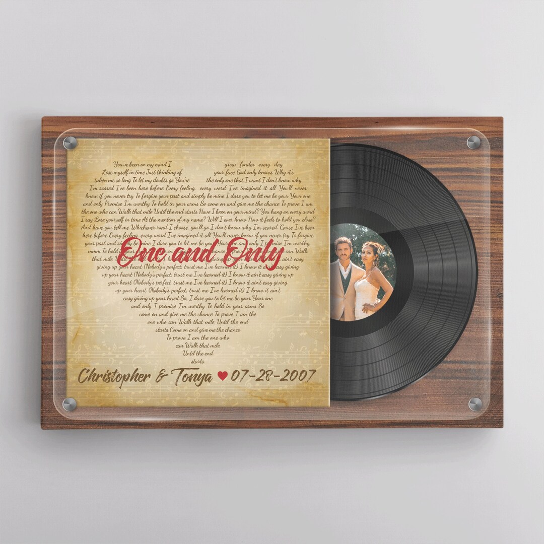 Custom Song Lyrics Print for First Dance, Anniversary, Wedding ...