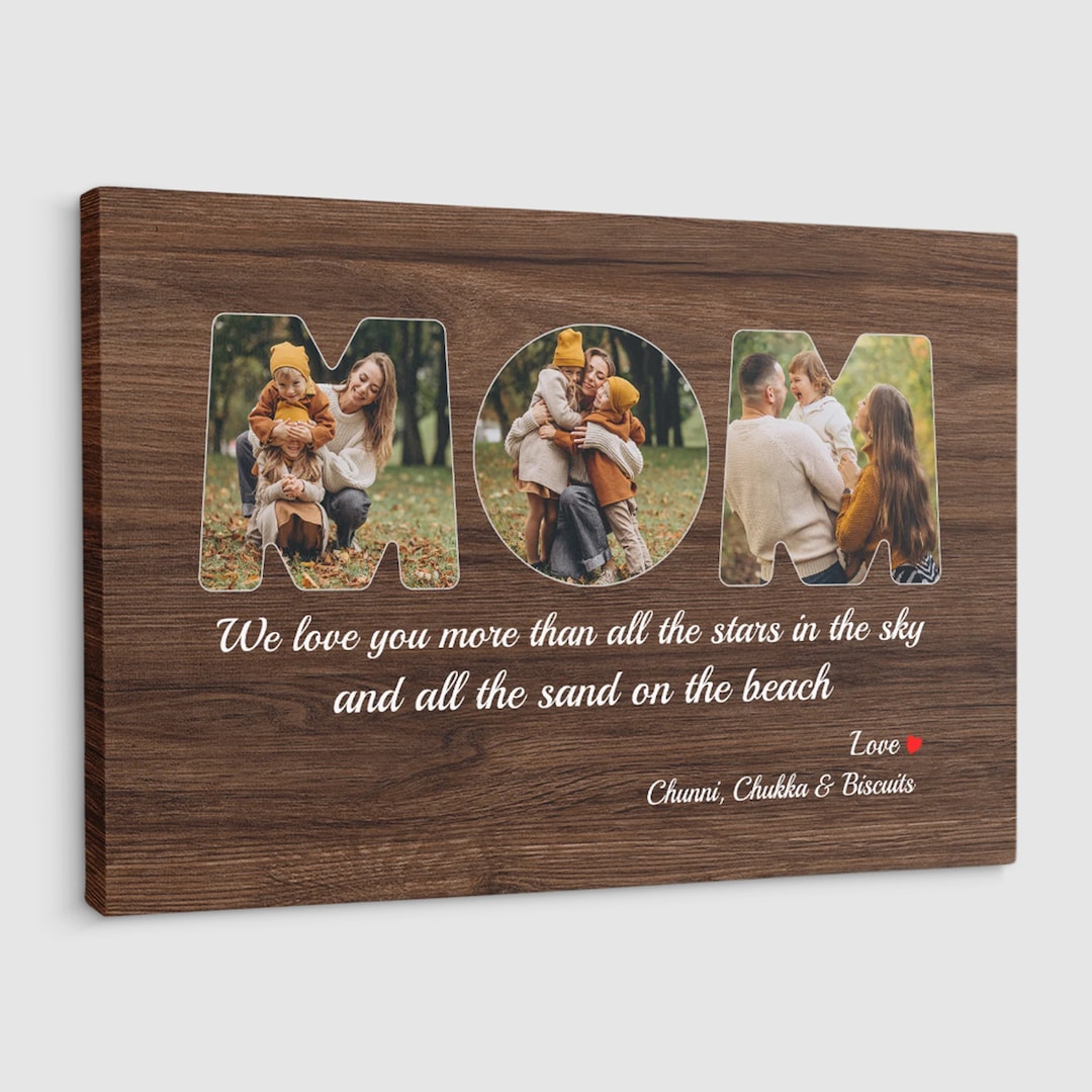 Personalized Family Canvas Print From Photo With Text, Custom Photo on ...