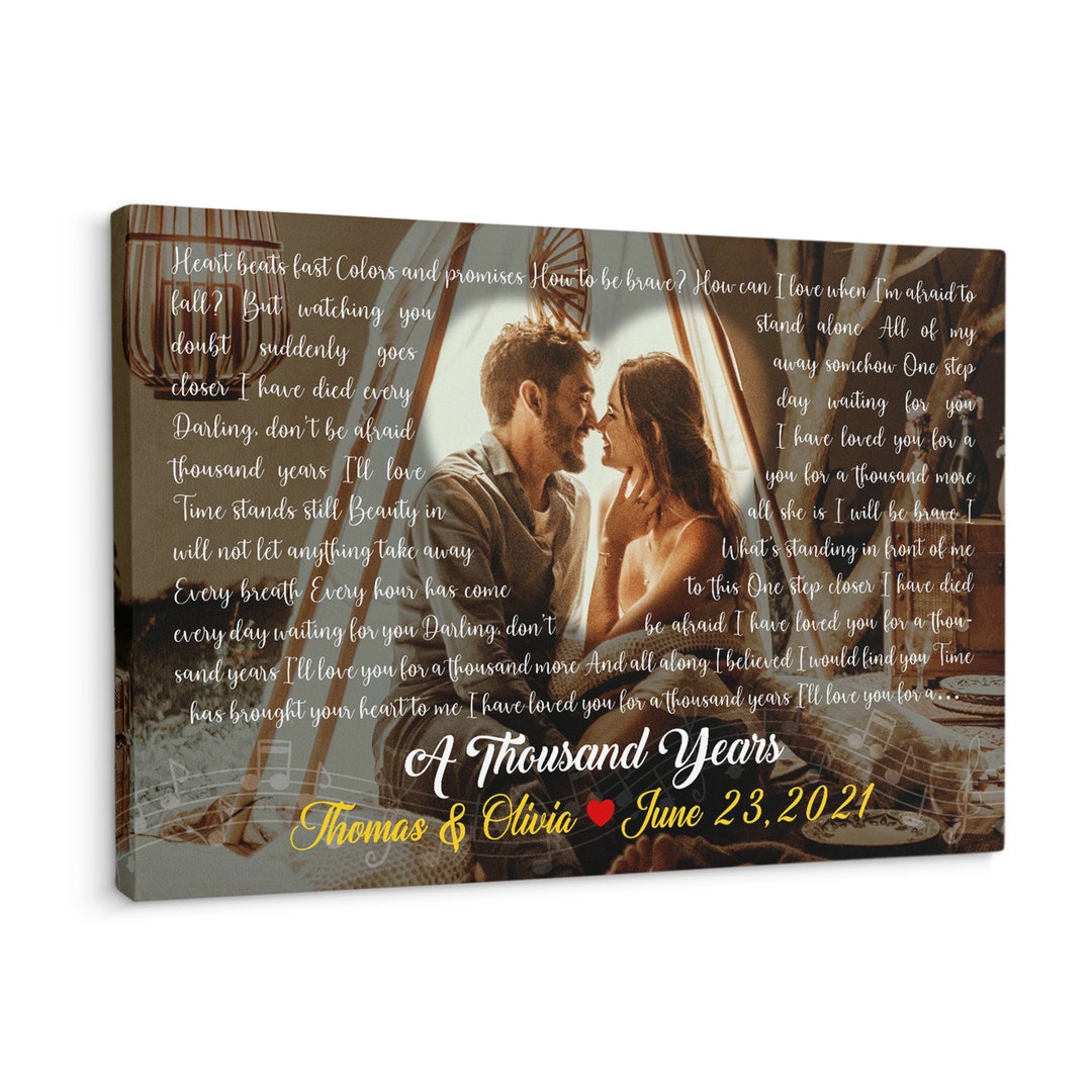 Personalized Vinyl Record Song With Lyrics, Song Lyrics Print, Wedding ...