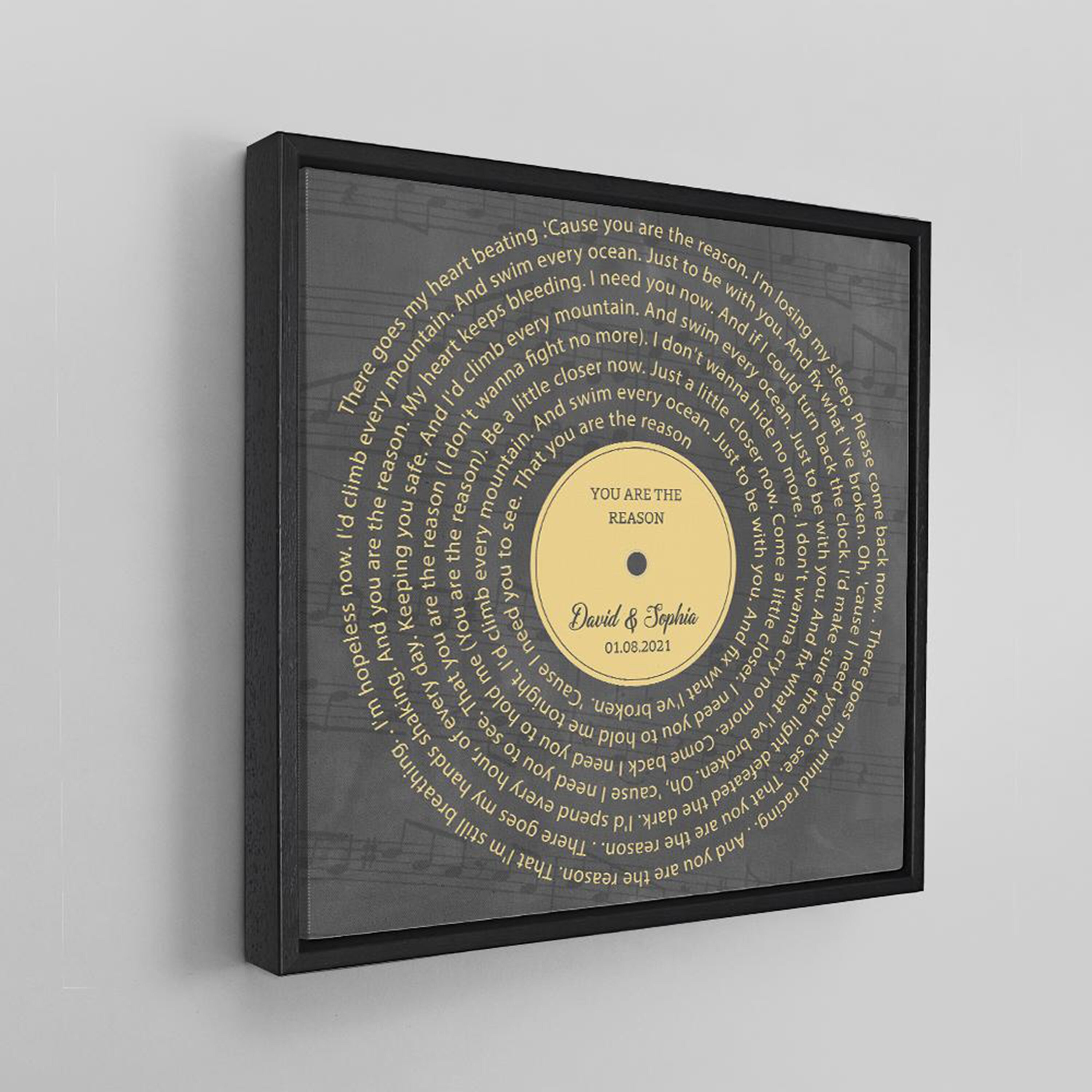 Custom Song Lyrics Wall Art Wedding Anniversary Gift First - Etsy