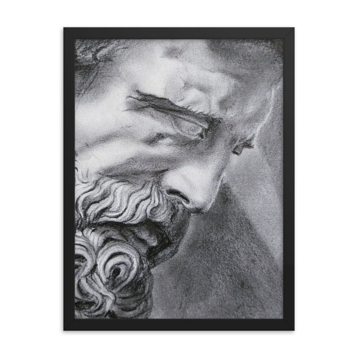 The Gaze of Zeus | Original Pencil Drawing of Mythological Greek God ...