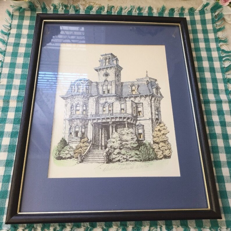 Vintage Lithography, Art Print by Debbie Patrick, Signed and Dated 1986 ...