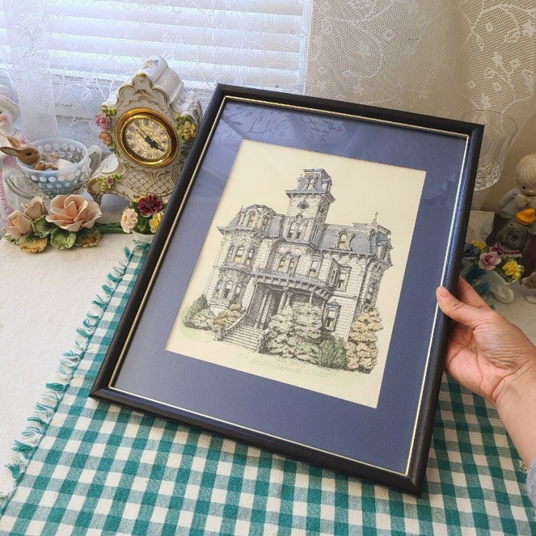Vintage Lithography, Art Print by Debbie Patrick, Signed and Dated 1986 ...