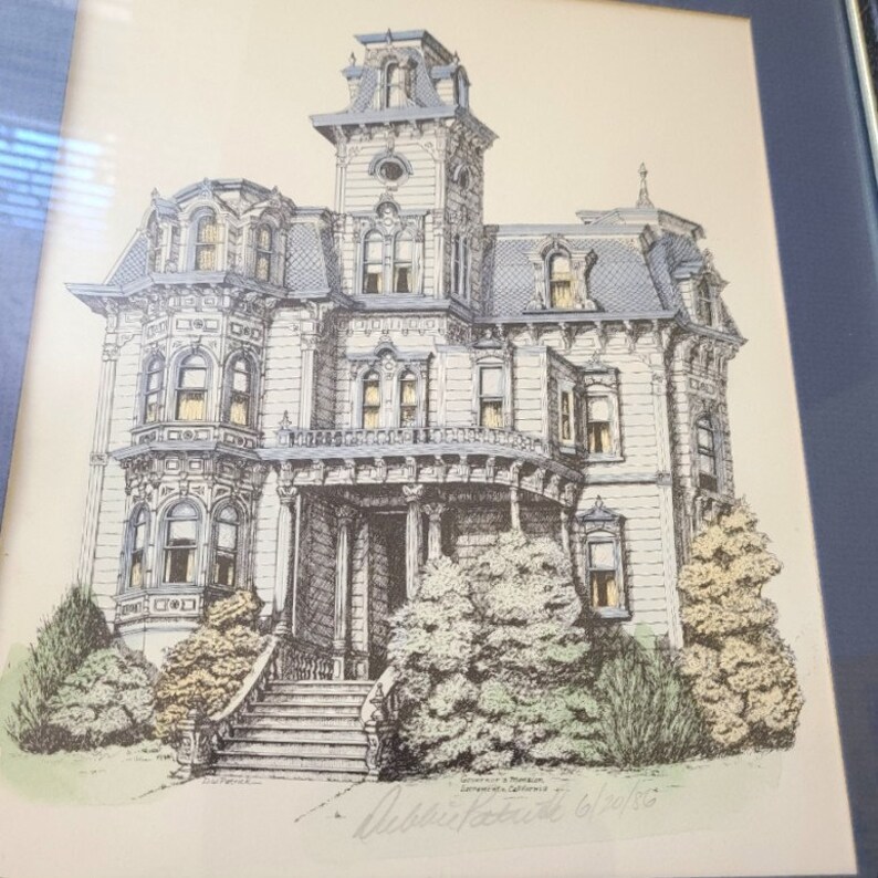 Vintage Lithography, Art Print by Debbie Patrick, Signed and Dated 1986 ...