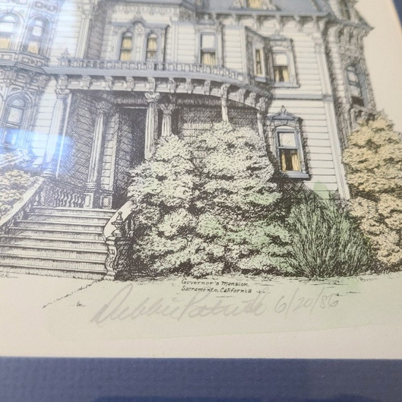 Vintage Lithography, Art Print by Debbie Patrick, Signed and Dated 1986 ...