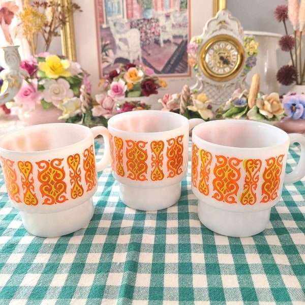 Milk Glass Mugs - Etsy