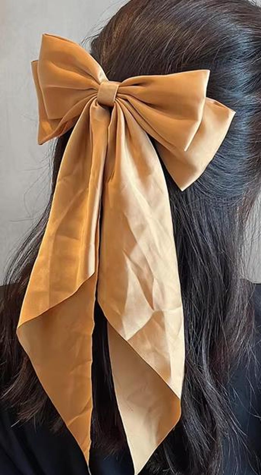 Handmade Large Bow Hairpin Summer Chiffon Big Bowknot Ponytail Clip ...