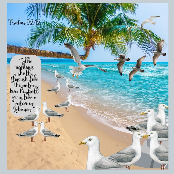 Beach Bible Verse Horizontal Wall Art - Etsy