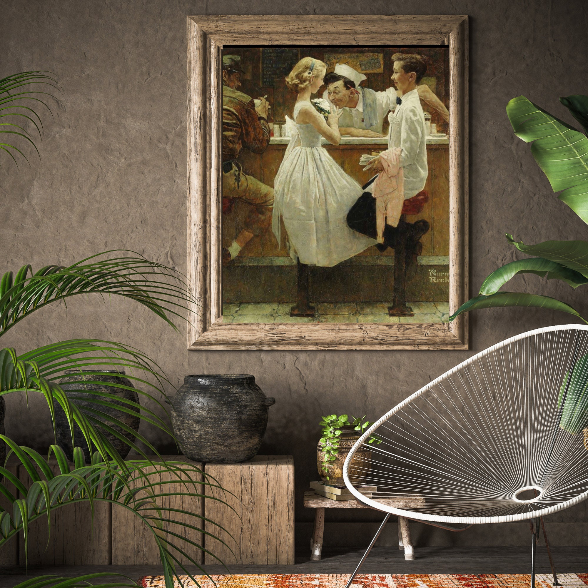 Norman Rockwell Vintage Painting:after the Prom”, Prom Dress,1950s Prom ...