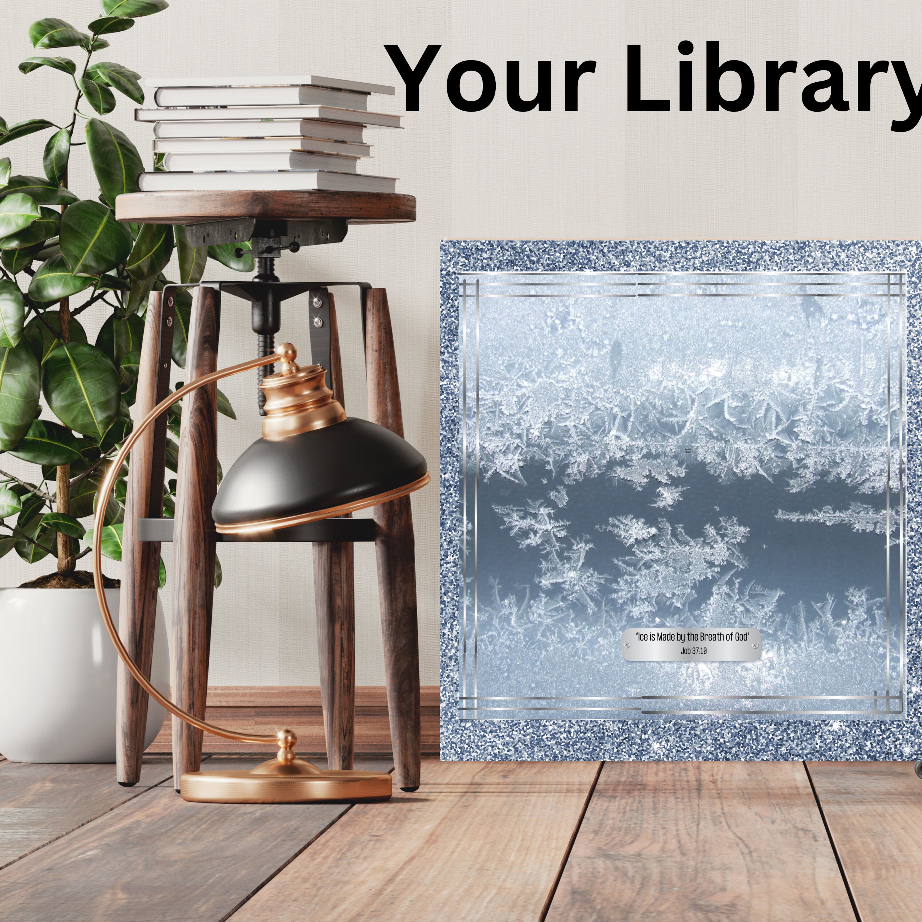 Ice is Gods Breath Bible Verse Wall Art, Christian Bible Art ...