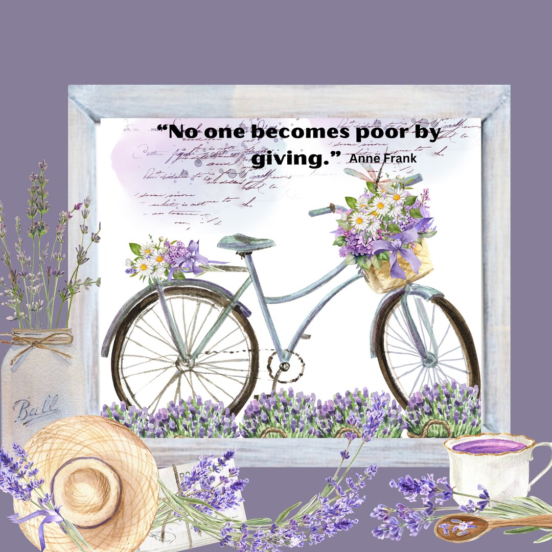 Anne Frank, Inspirational Quote, Jewish, Giving, Art Print, Diary,young ...