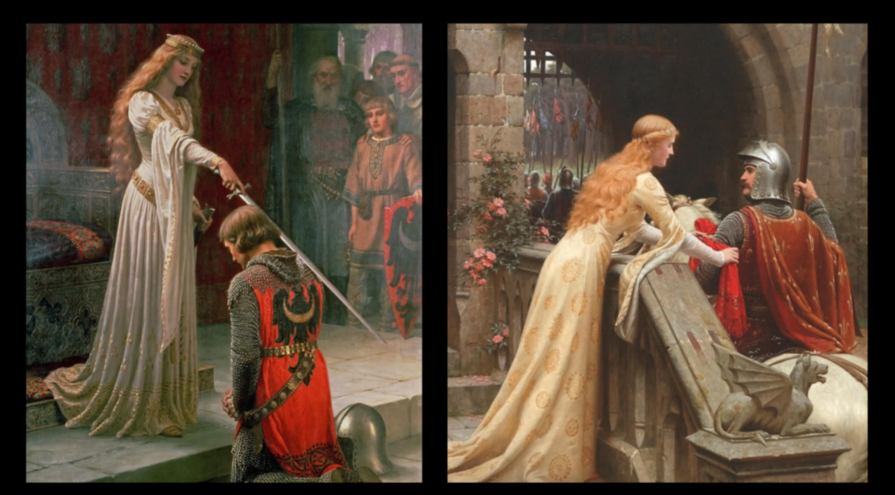 Knight And Lady Painting