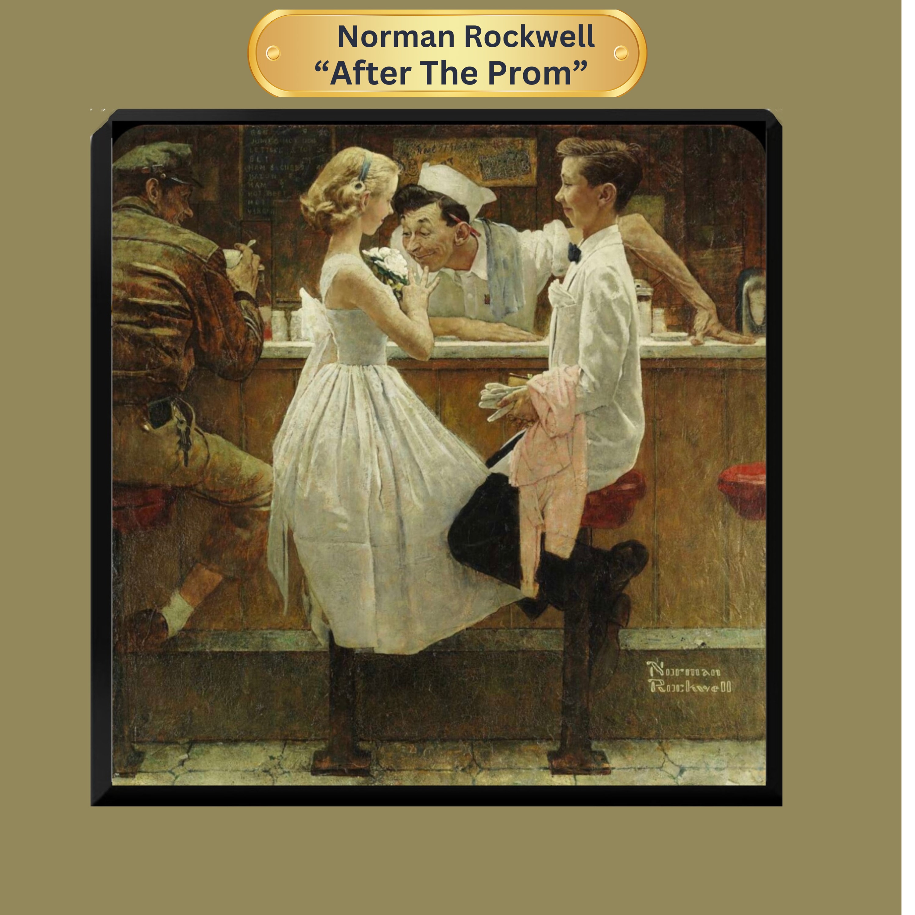 Norman Rockwell Vintage Painting:after the Prom”, Prom Dress,1950s Prom ...