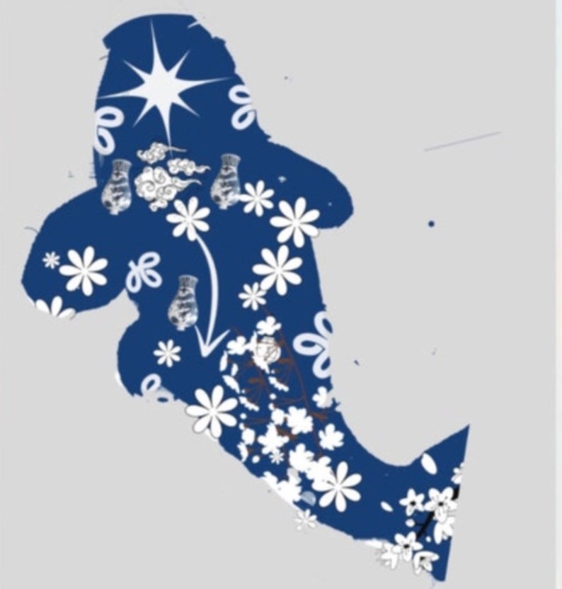 Asian Gallery Wall, Chinoiserie Art,koi Fish,koi Fish Decor,weeping ...