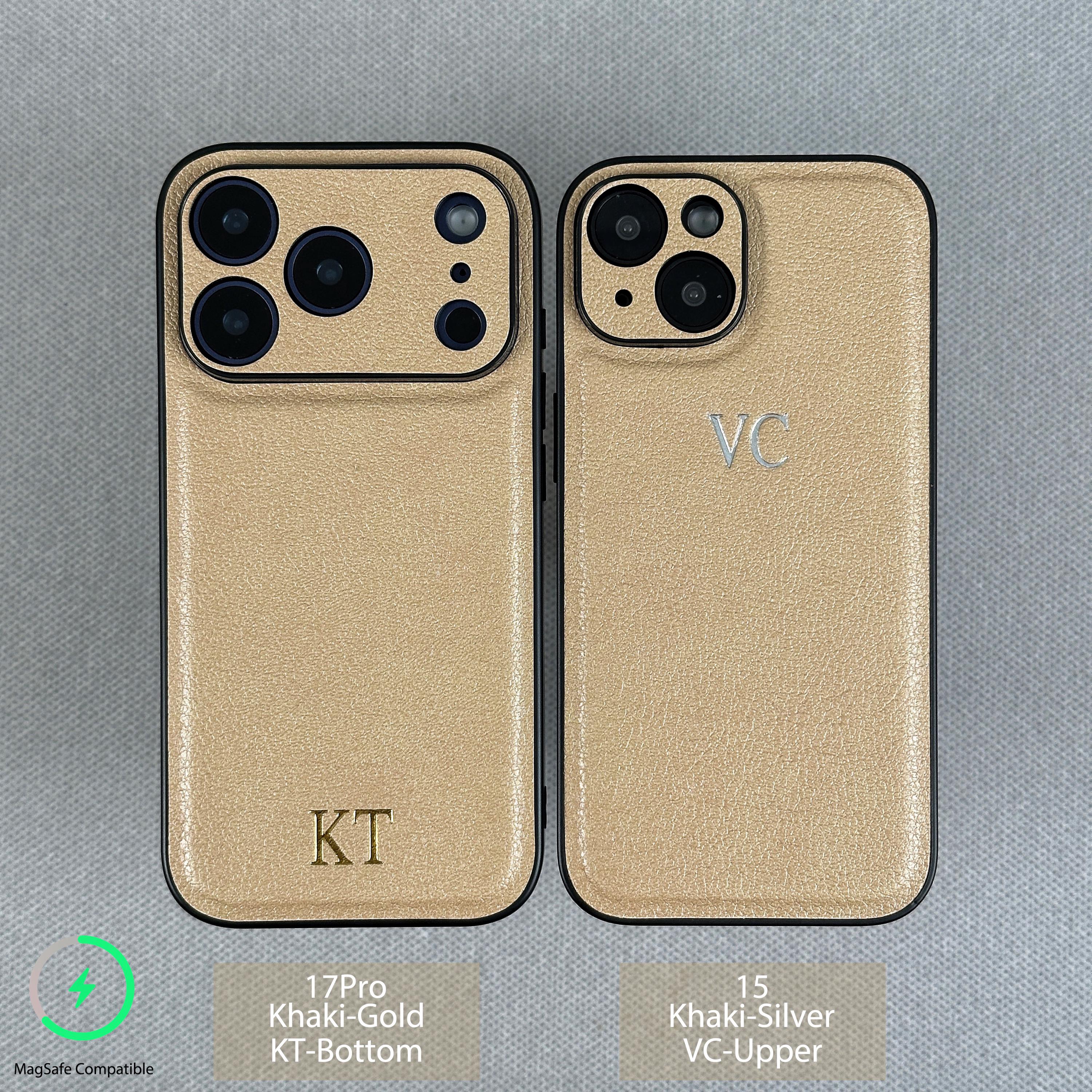 Custom Magsafe Embossed Vegan Leather iPhone Case: Personalized iPhone ...