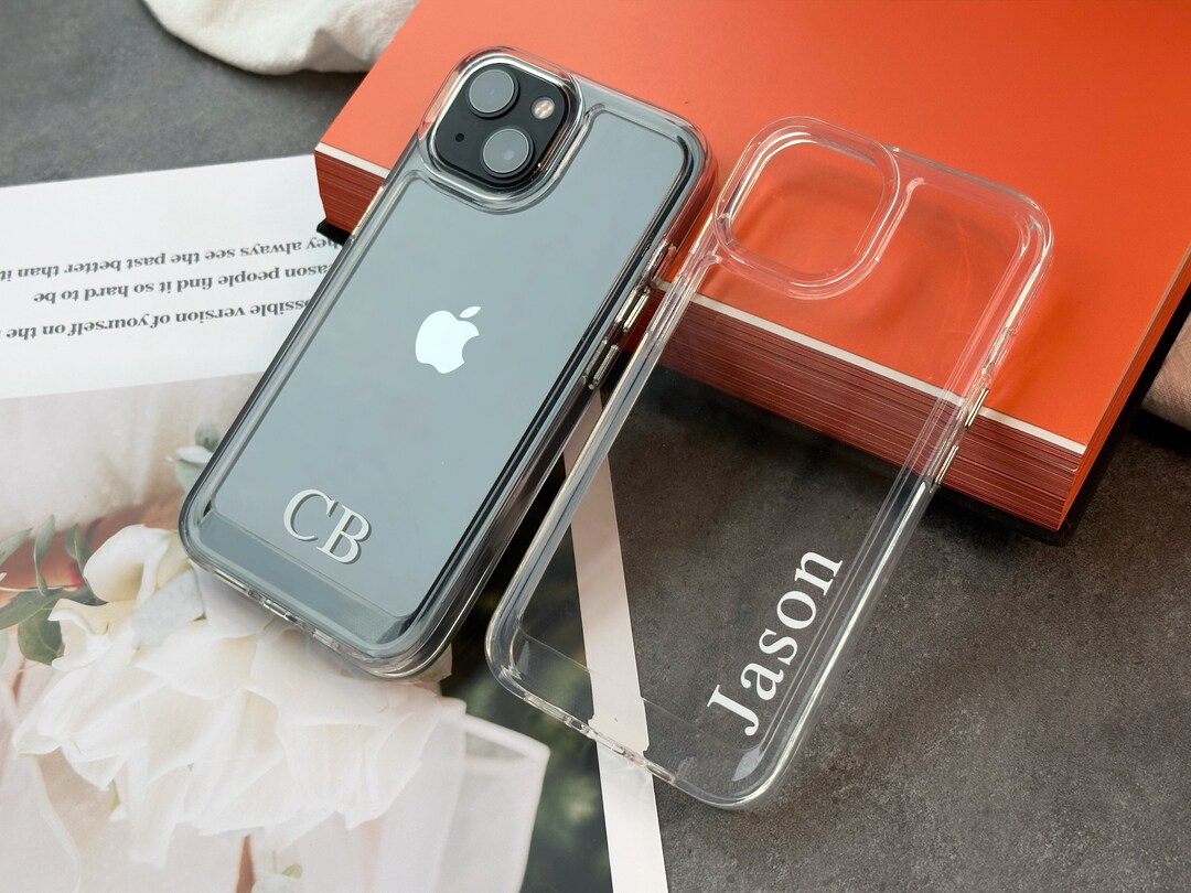 Personalized Clear Acrylic iPhone Case: Initials or Name - Etsy