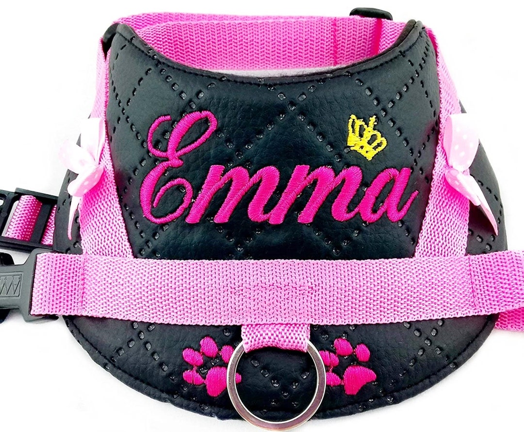 Dog Harness Personalized S M L XL XXL With Desired Name Embroidered ...