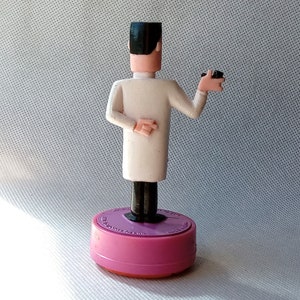 RARE Power Puff Girls PROFESSOR PVC Figure/ Rubber Stamp/ Collectible ...