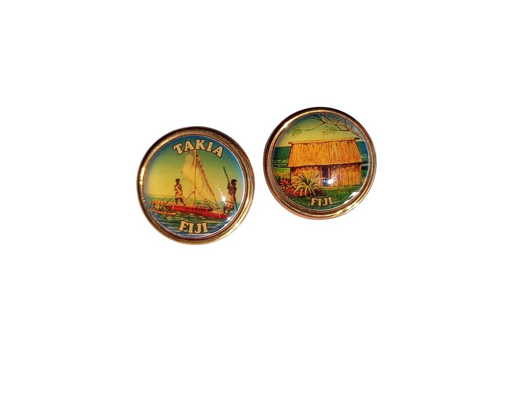 2 Vintage Collectible Souvenir Pins Fiji - Etsy