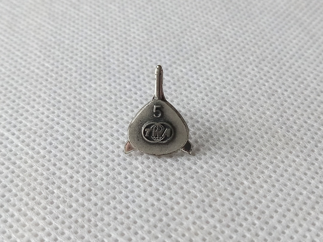 Vintage TWA 5 Year Service Pin, Collectible Airlines Pin, Sterling ...
