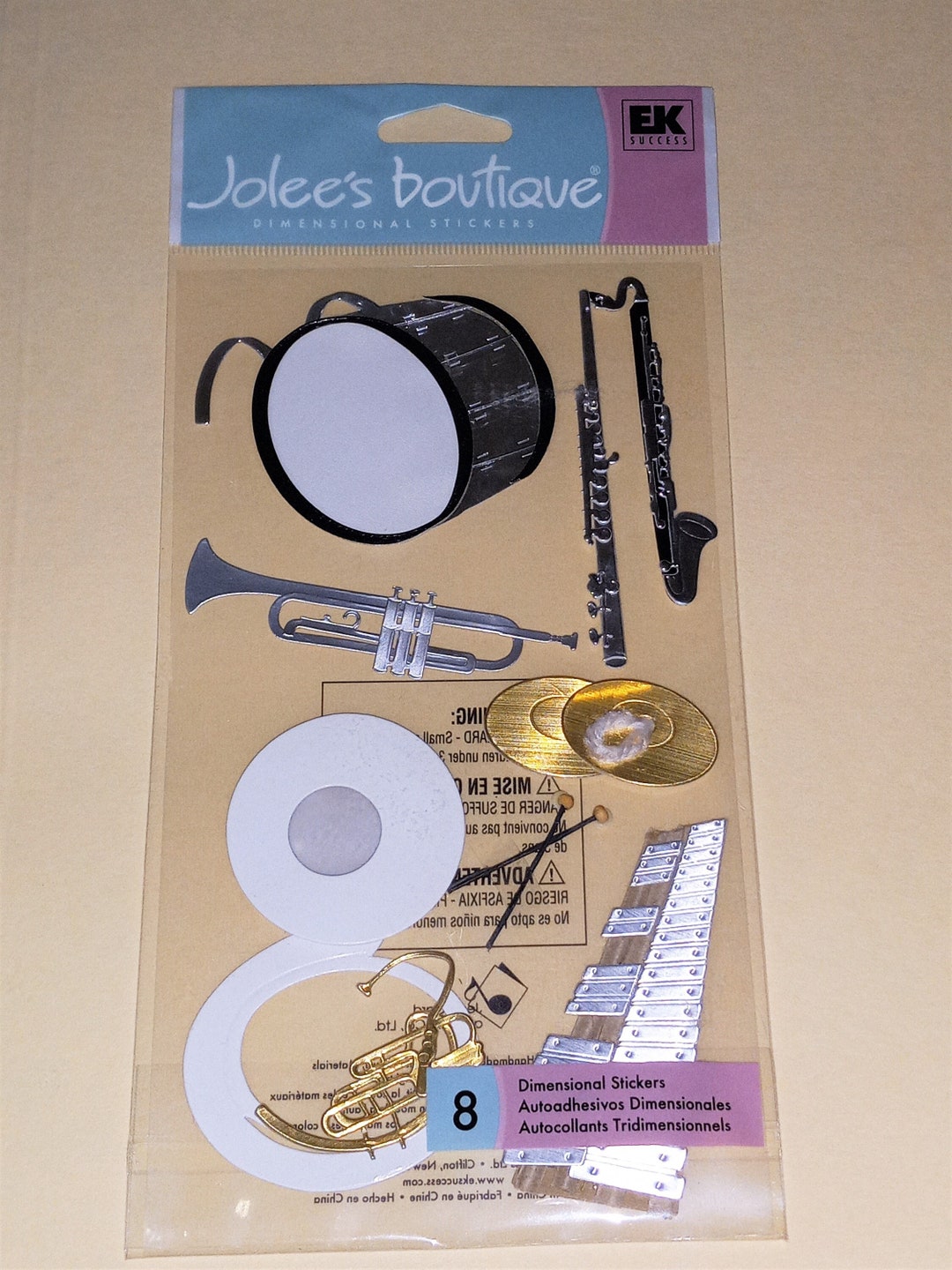 Jolees Boutique Musical Intruments Stickers, 3D Embellishments, Rare ...