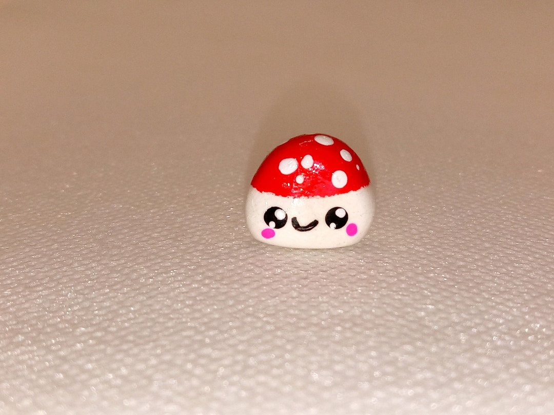 Squish Teeny Mini Mushroom, Clay Miniature Collectible, Cute Handmade ...