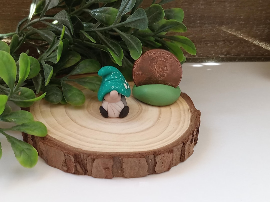 Cute Tiny Gnome, Handmade Miniature Gnome Figure, Itty Bitty, Teeny ...
