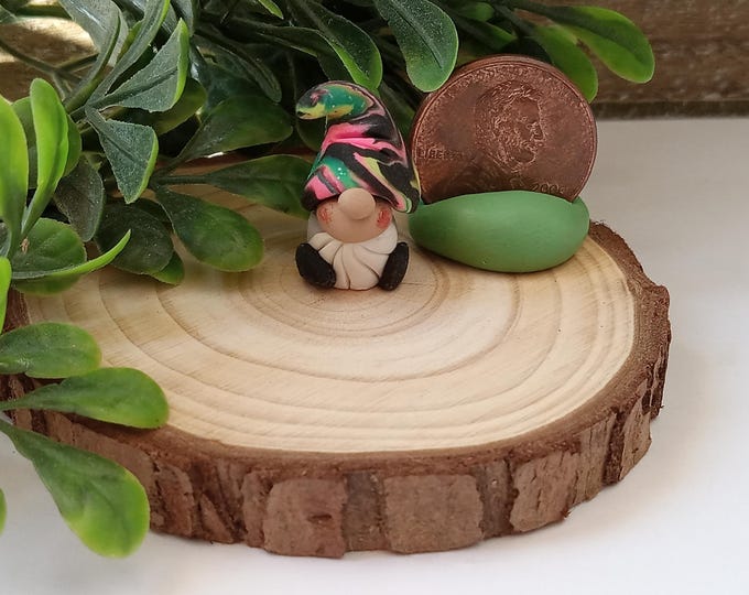 Cute Miniature Clay Gnome, Mini Gnome, Handmade Gnome, Fairy Garden ...