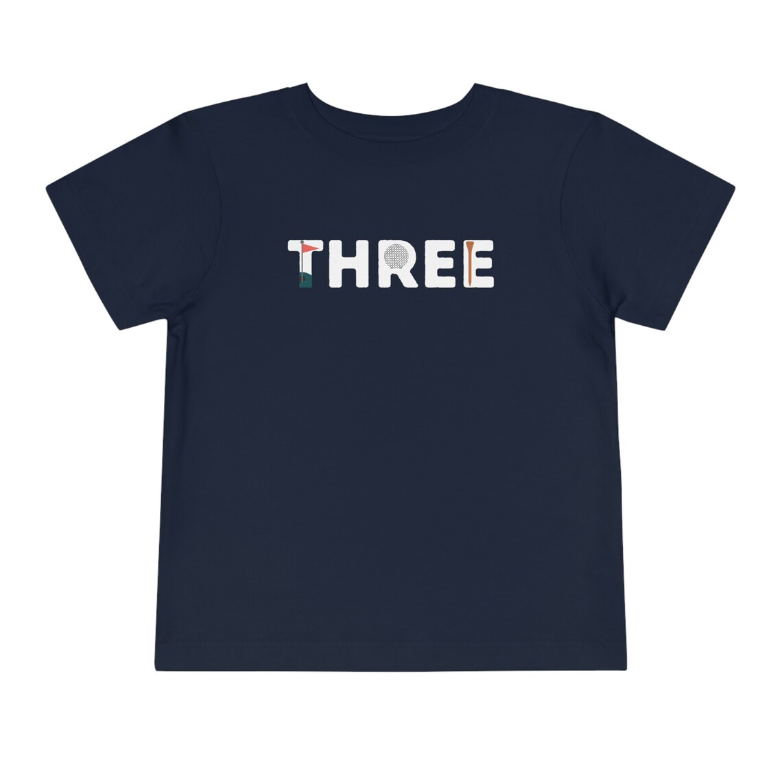 Three Golf Tee Birthday Shirt, Third Birthday, Golf Birthday Shirt ...