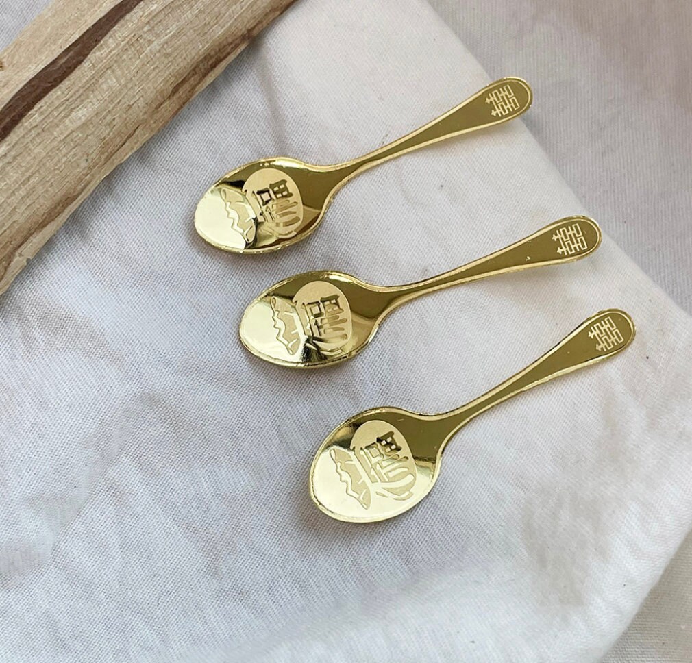 Pure Gold Spoon 24K 0.999 Pure 3.75g 한돈 1.875g, 1g 24K Gold 돌반지 순금 - Etsy