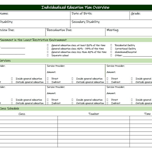 IEP Information - Etsy