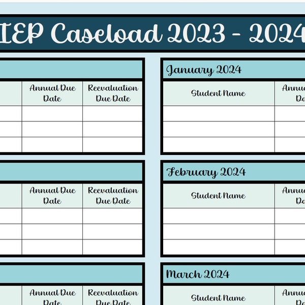 Caseload Planner - Etsy